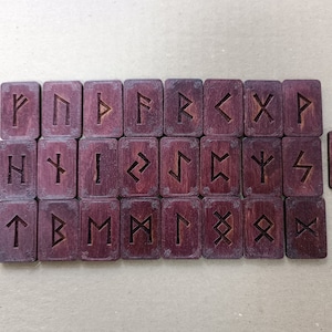 Wooden Norse Runes Set Elder Futhark - Etsy