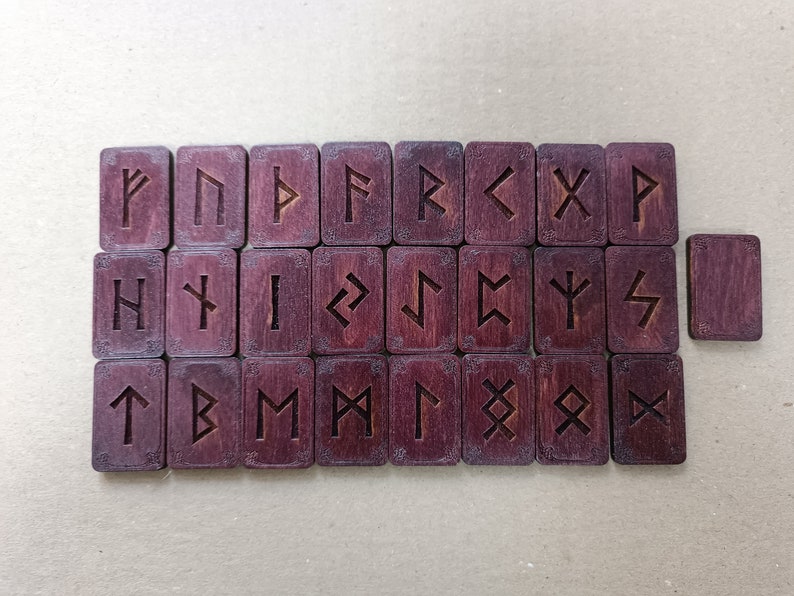 Norse Rune Stones Set, Elder Futhark Runes, Viking Runes, Divination ...
