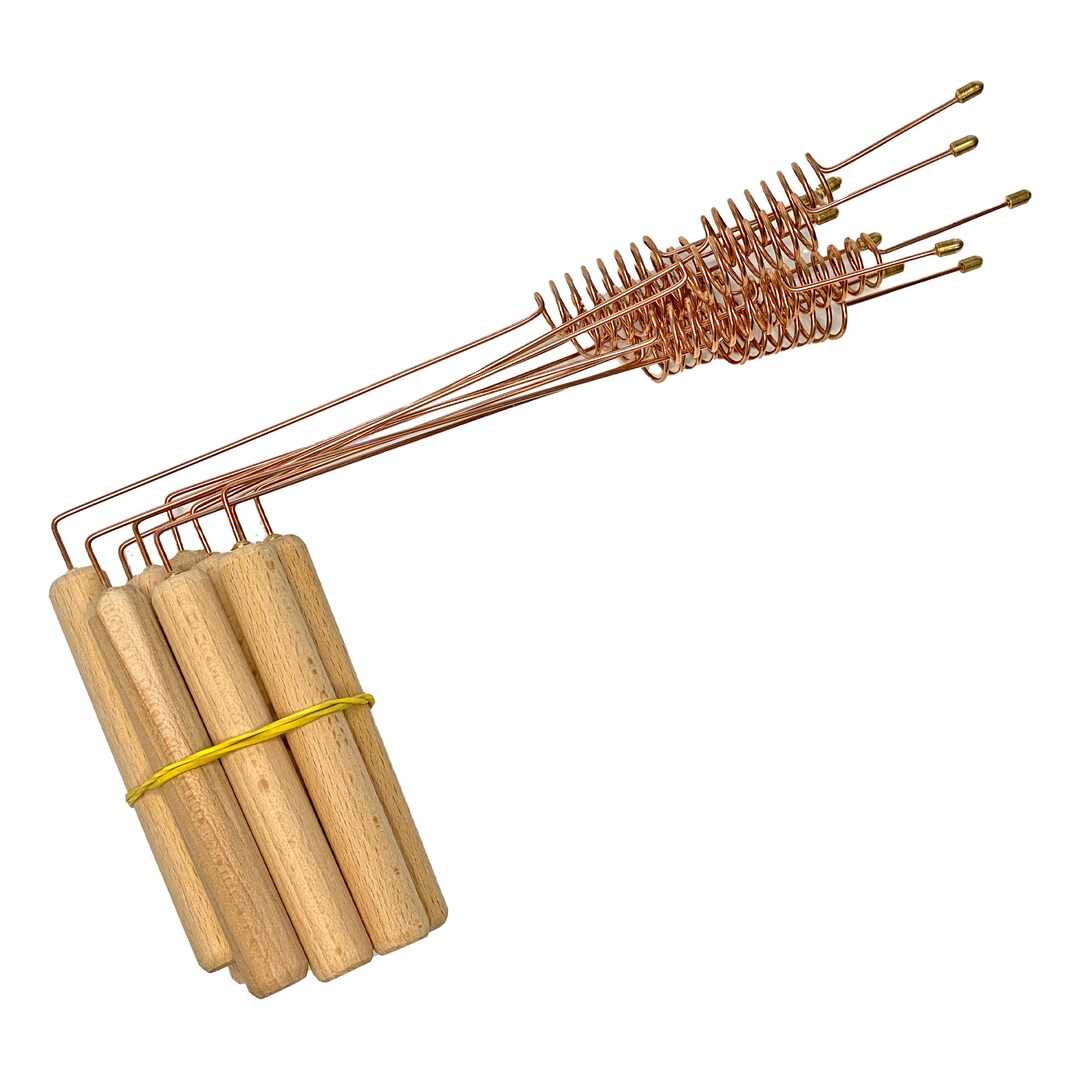 10 Pcs Copper Dowsing Rods With Resonator | 5 Pairs of Dowsing Rods ...