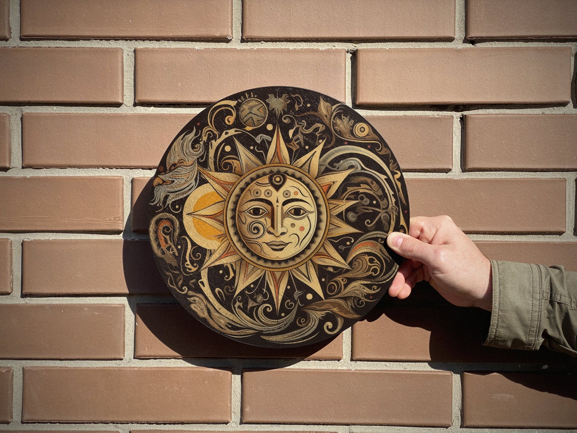 Altar Tile Slavic , Sun Altar, Wall Decor, Witchcraft Wiccan Altar ...