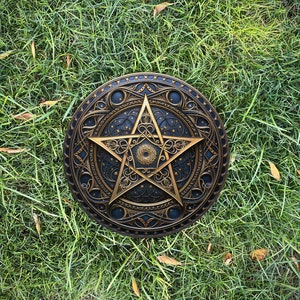 Altar Tile Pentacle , Pentagram Altar, Wall Decor, Witchcraft Altar ...