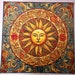 Altar Cloth Slavic Sun 24 Inches Plush Tablecloth Mat for Tarot and ...