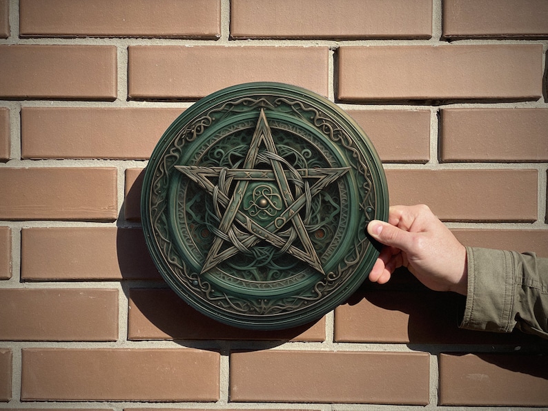 Altar Tile Pentacle , Pentagram Altar, Wall Decor, Witchcraft Altar ...