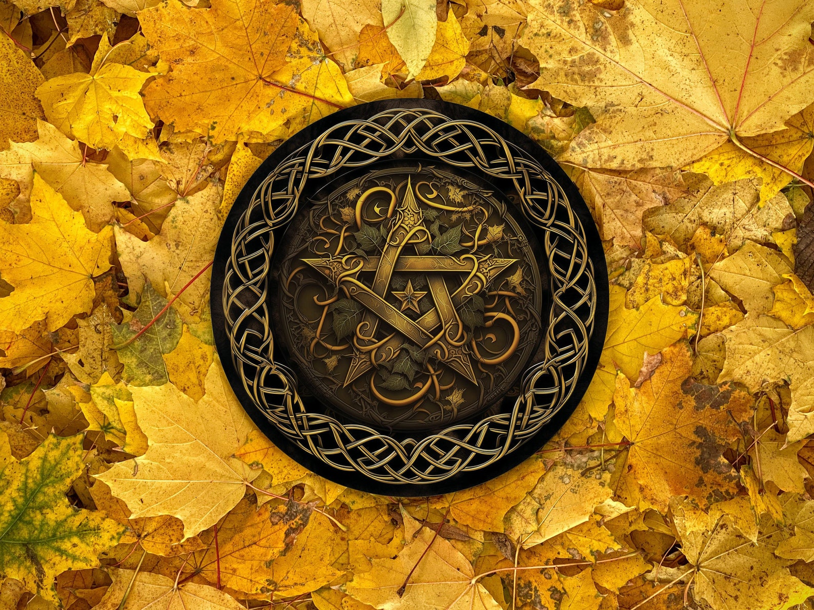 Altar Tile Pentacle , Pentagram Altar, Wall Decor, Witchcraft Altar ...