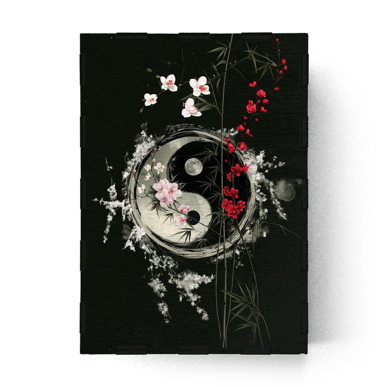 Small Box, Tarot Card Storage, Treasury Box, Wooden Tarot Yin Yang Box ...