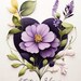 February Birth Flower Print, Digital File, Violet, Gift, Unframed ...