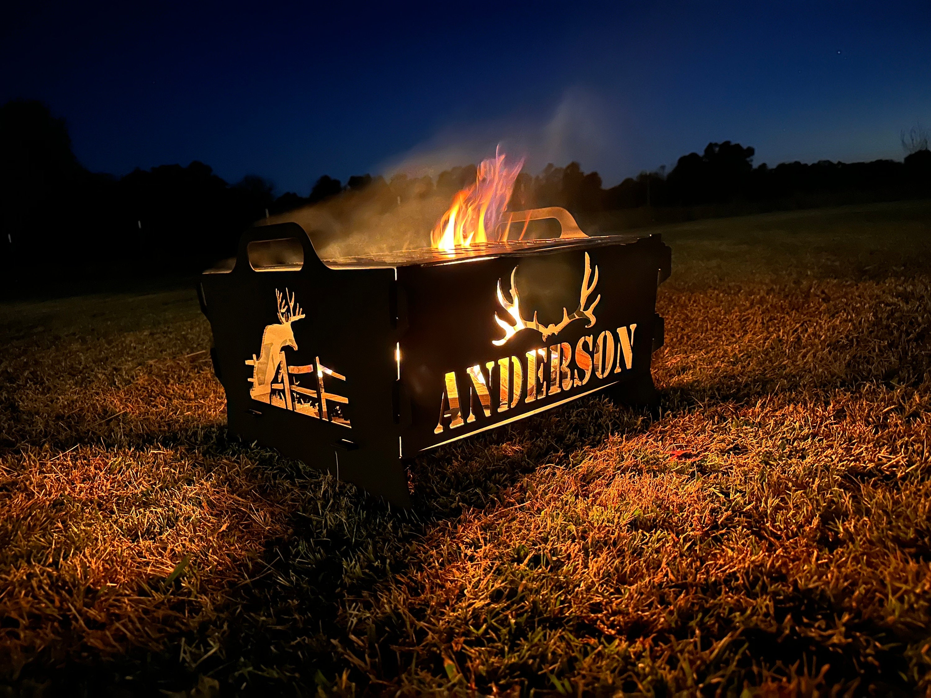 Collapsible Fire Pit Personalized With a Variety of CNC Options ...