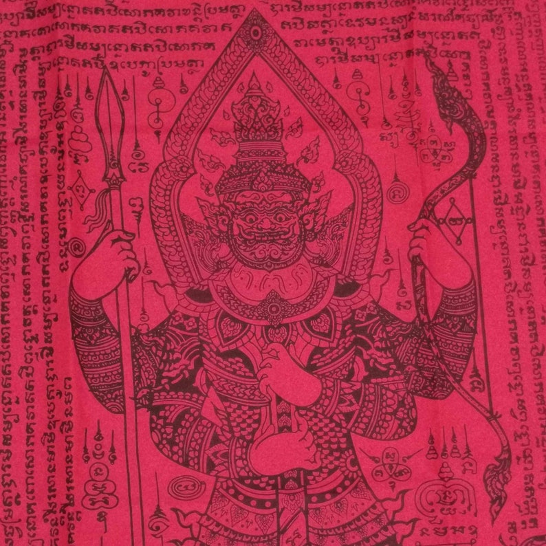 Thao Wessuwan Cloth Yant God Amulet Protection Magic Life Spirits Ghost ...