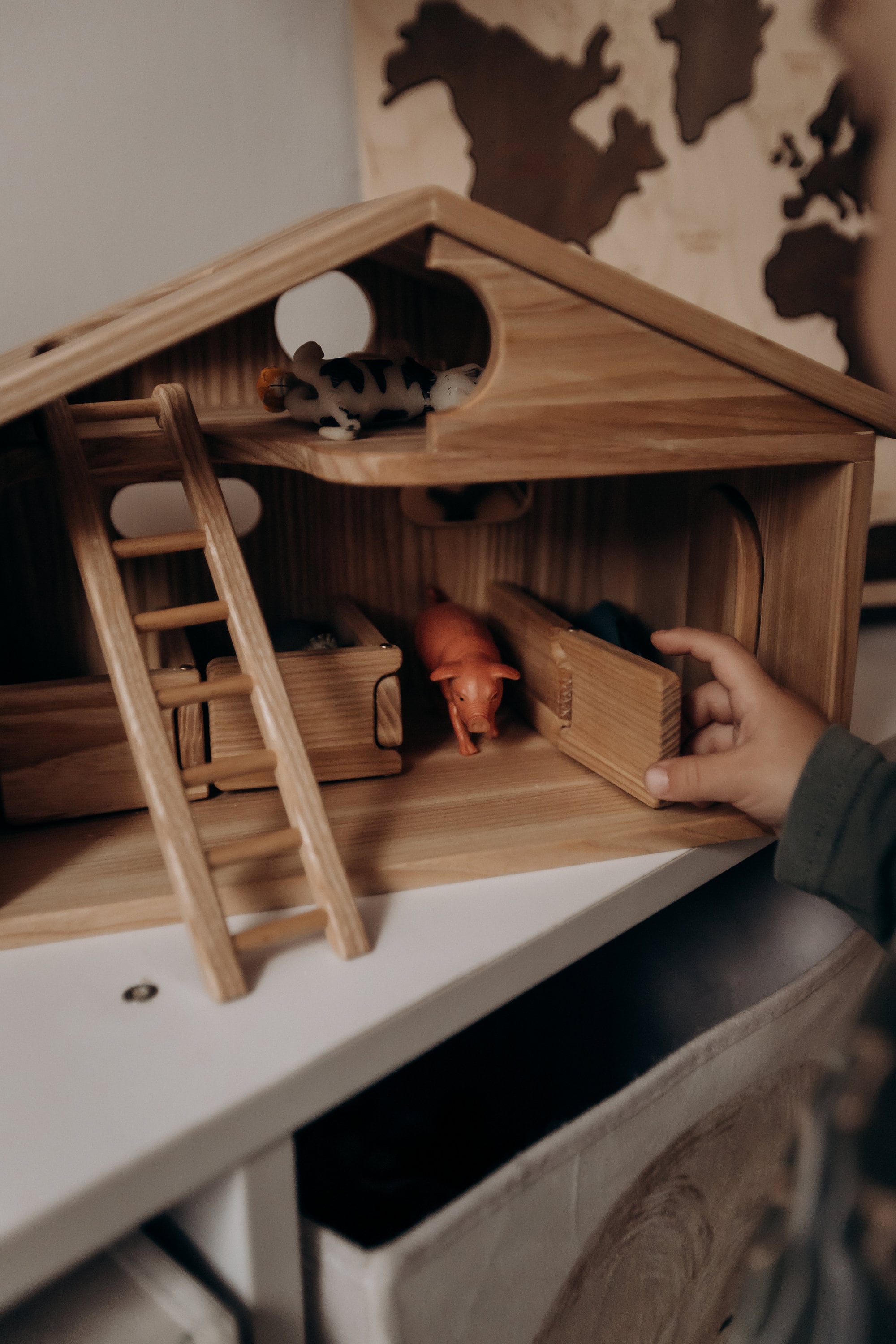 Wooden Toy Farm Handcrafted Waldorf Toys Developmental Montessori Toy ...