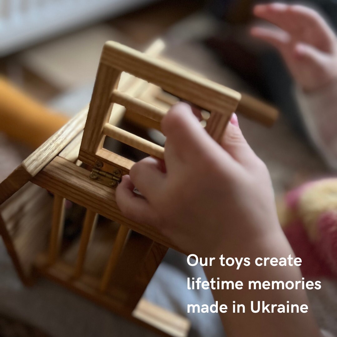 Oak Toy Rabbit House Wooden Waldorf Toys Montessori Toy Handmade Eco ...