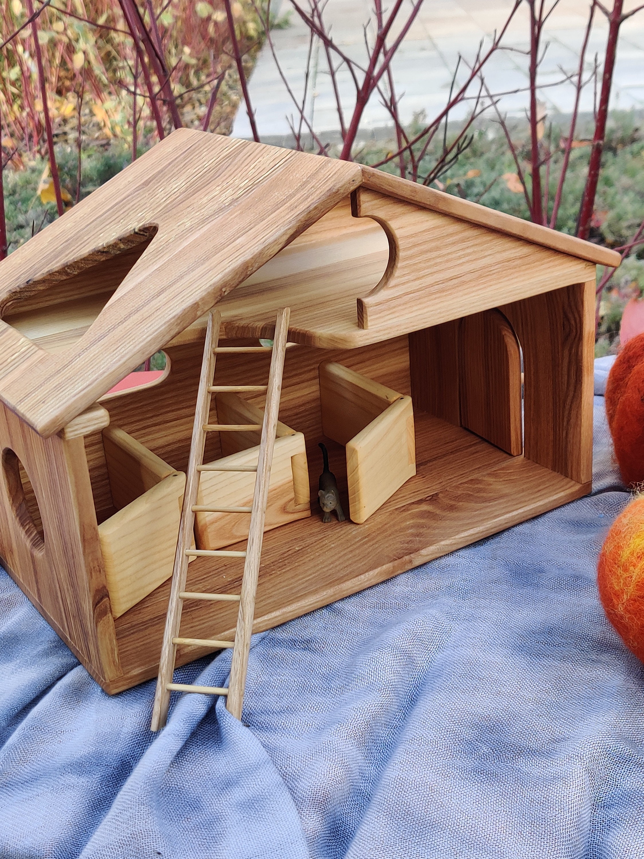 Wooden Toy Farm Handcrafted Waldorf Toys Developmental Montessori Toy ...