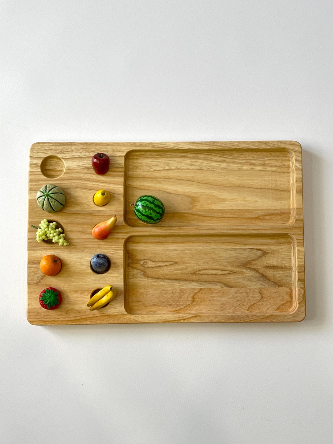 Wooden Sorting Tray With Mini Fruits – Montessori Inspired, Eco Toddler ...