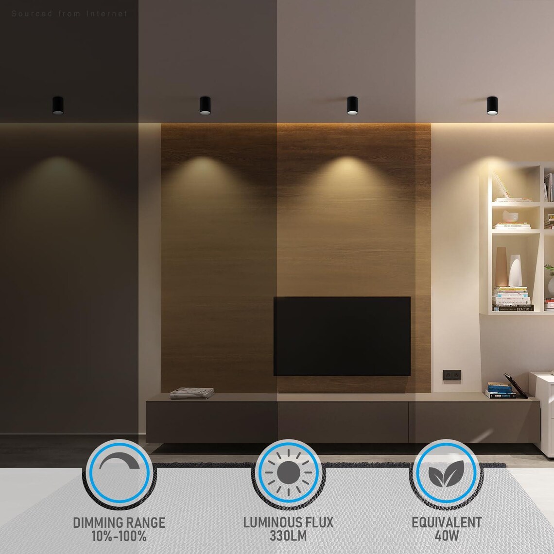 Modern Ceiling Spotlight LED With Junction Box Dimmable Replace 2 Inch ...