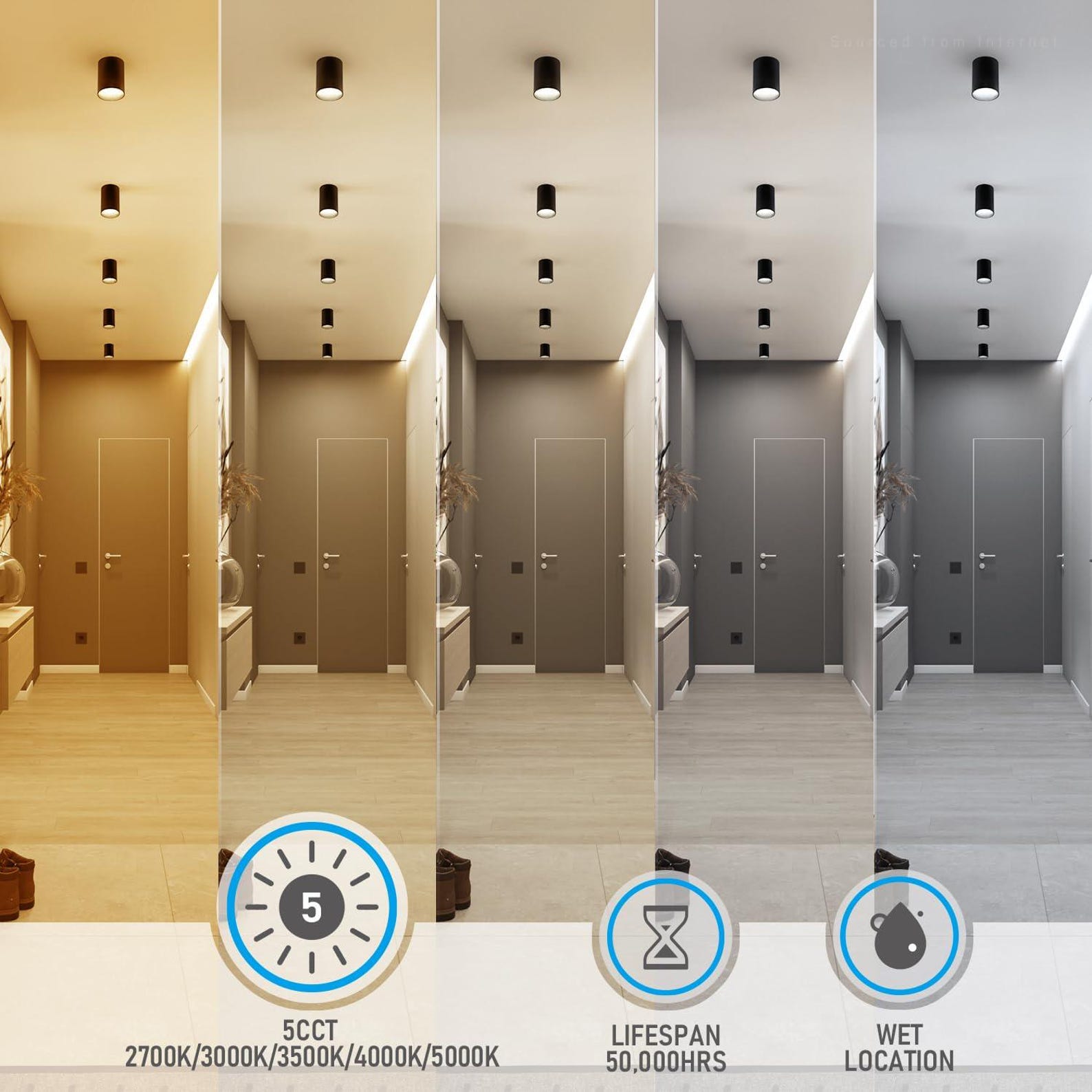 Modern Ceiling Spotlight LED With Junction Box Dimmable Replace 2 Inch ...