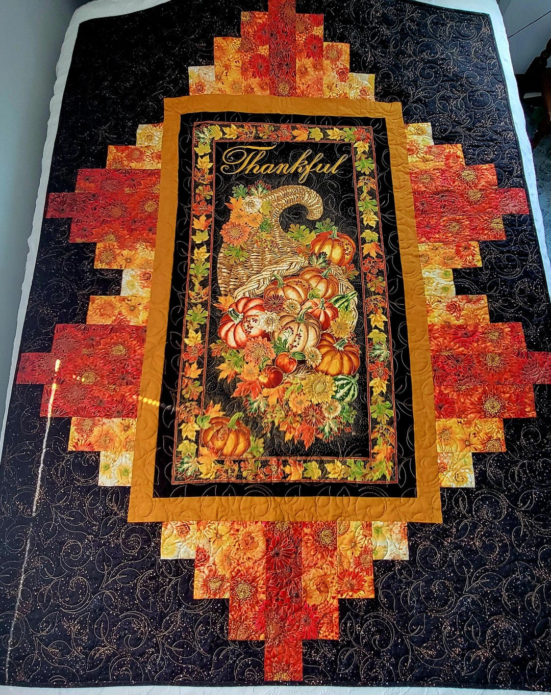 Fall Autumn Thanksgiving Minky Quilt - Etsy