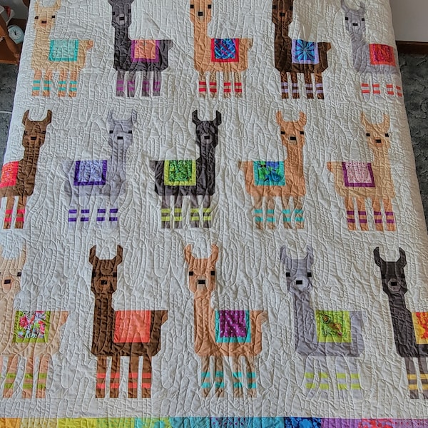 Llama Quilt Pattern - Etsy