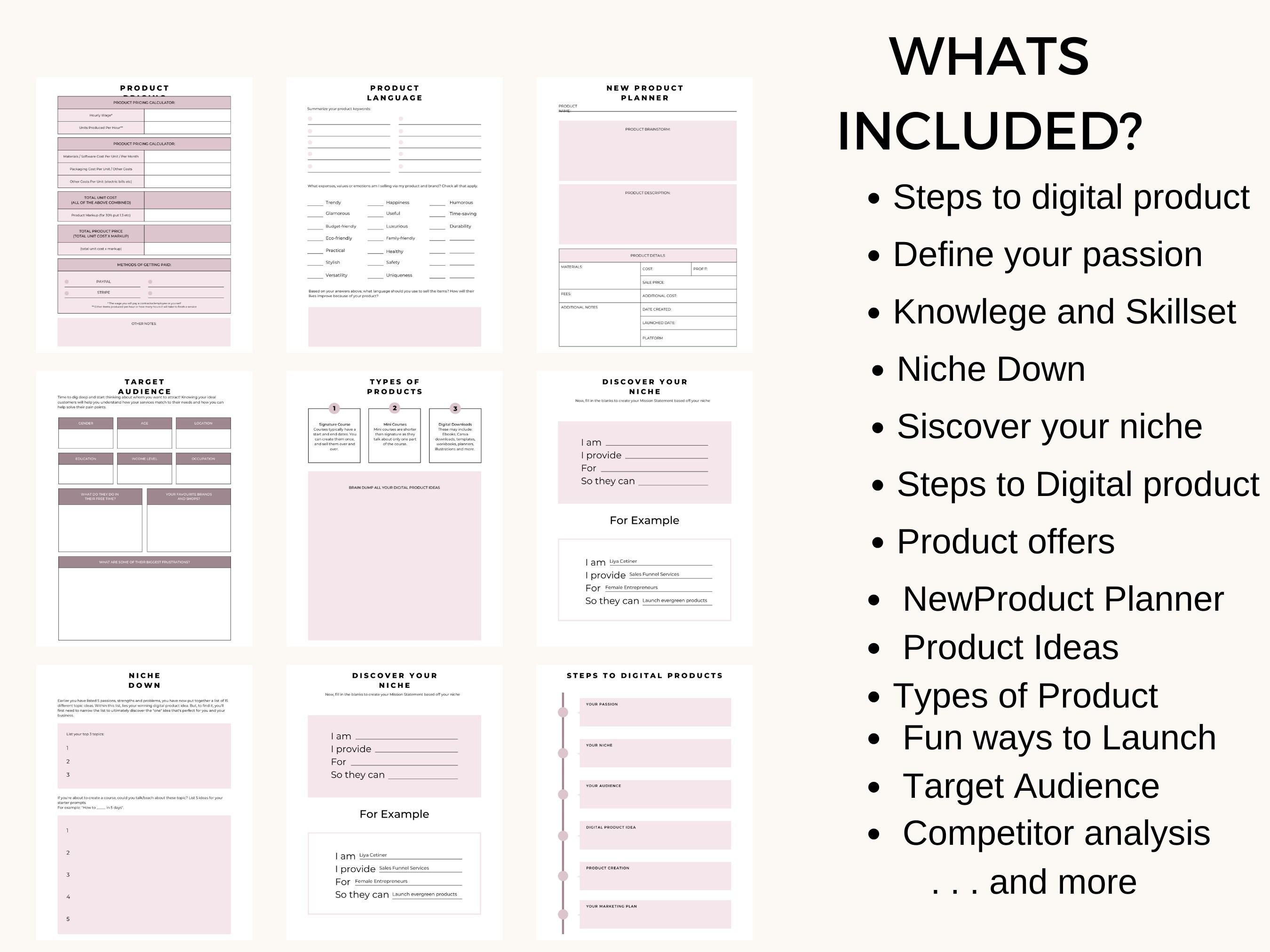 Printable Digital Product Planner Template, Done for You Digital ...