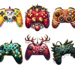 Christmas Game Controller PNG, Game Controller Png Bundle, Kids Game ...