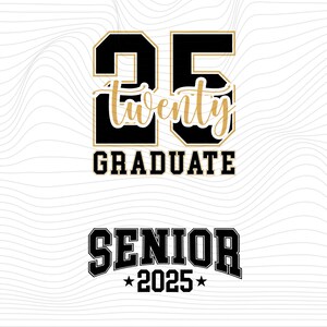 Senior 2025 SVG Bundle for Cricut, Graduation Cap PNG, Class of 2025 ...
