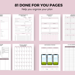 Editable Pink Marketing Canva Planner Template, Marketing Canva Planner ...