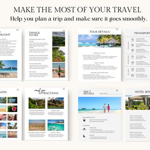 Hawaii Travel Itinerary Template, Editable Vacation Planner (digital ...