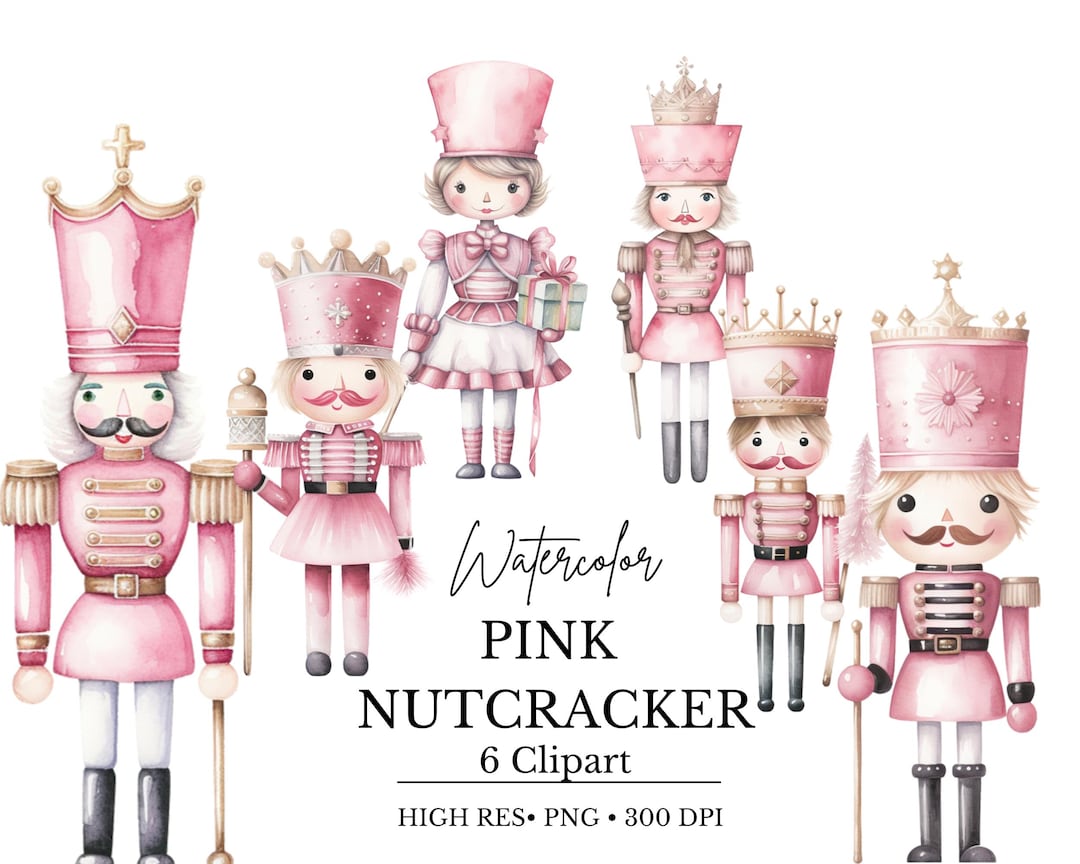 Pink Christmas Nutcracker PNG Bundle, Christmas Nutcracker PNG Clipart ...