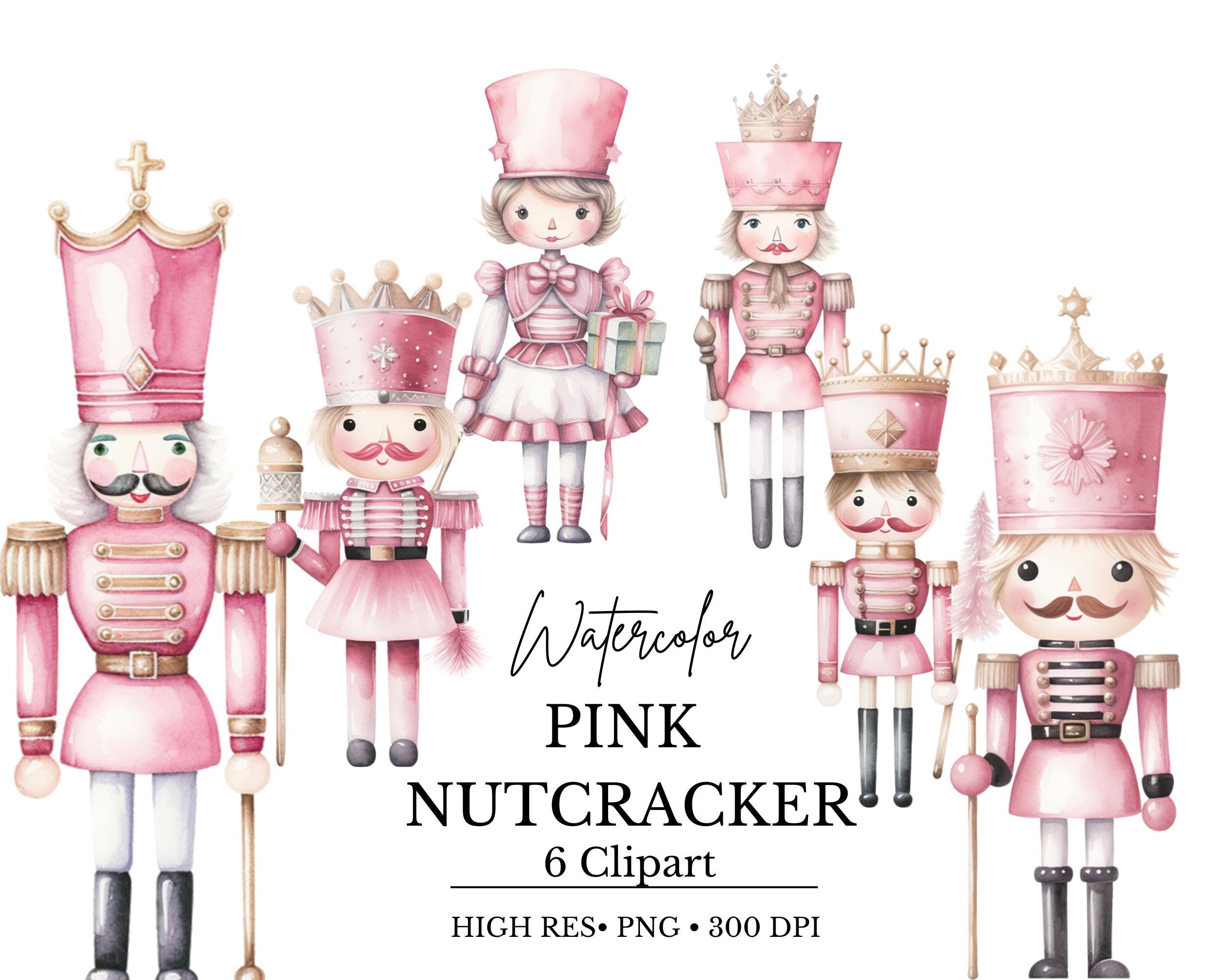 Pink Christmas Nutcracker PNG Bundle, Christmas Nutcracker PNG Clipart ...