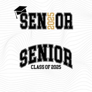 Senior 2025 SVG Bundle for Cricut, Graduation Cap PNG, Class of 2025 ...