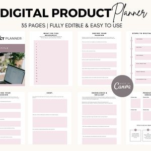 Printable Digital Product Planner Template, Done for You Digital ...