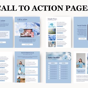 Blue Ebook Template Theme, PLR Light Blue Ebook Canva Template, Lead Magnet, Resell Rights, PLR ...