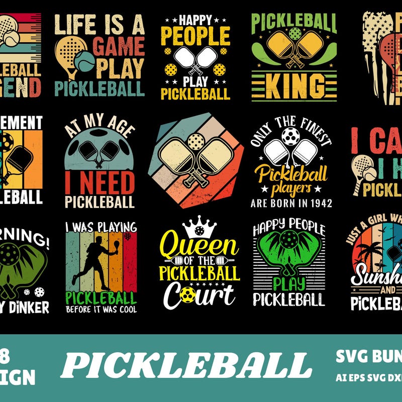 Pickleball Svg Bundle - Etsy