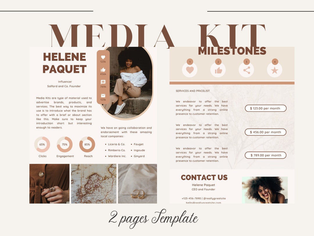 Social Media Statistic Kit | Instagram Media Kit| Influencer Rate Sheet ...