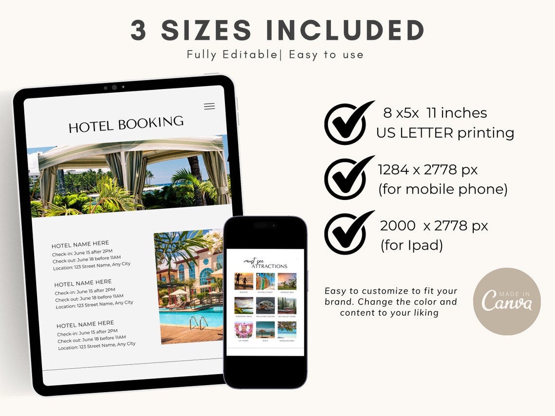 Hawaii Travel Itinerary Template, Trip Itinerary, Printable Travel ...