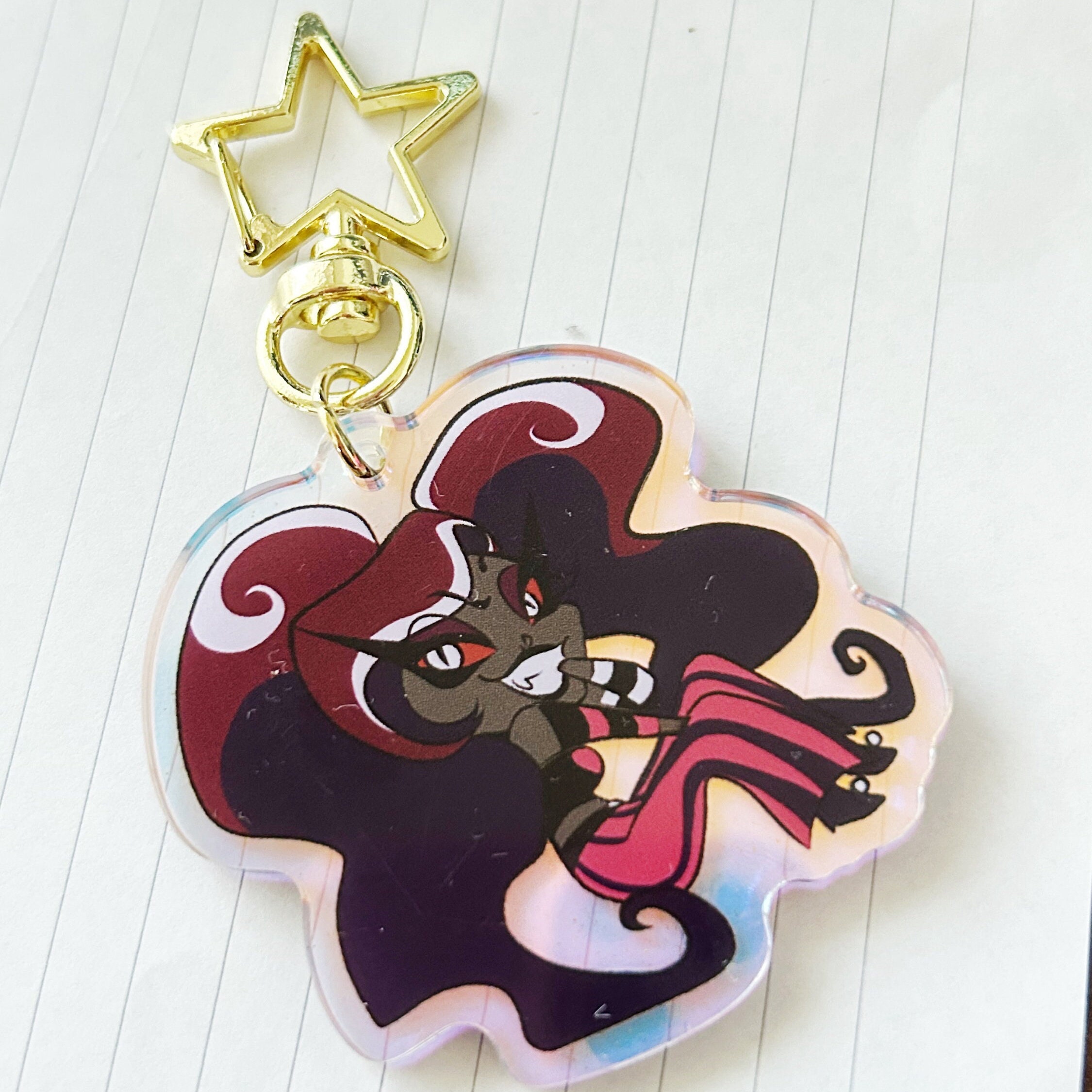 Velvette Hazbin Hotel Inspired Rainbow Acrylic Chibi Keychain - Etsy