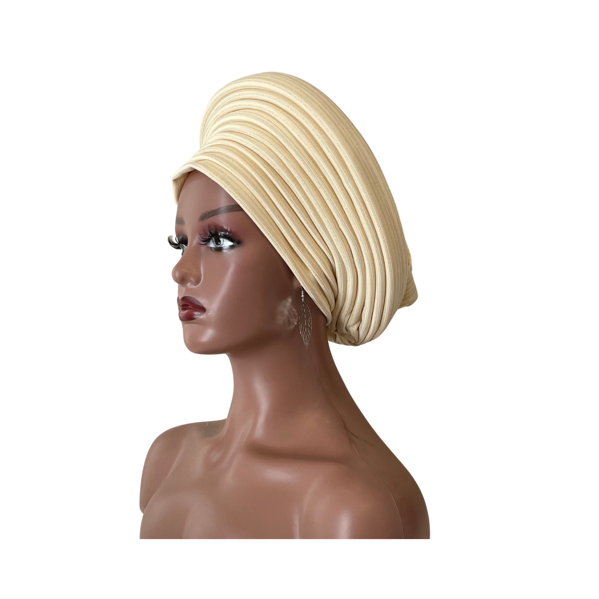 Handmade African Turban Gele Headwrap, Auto Gele, One Size Fits Most ...