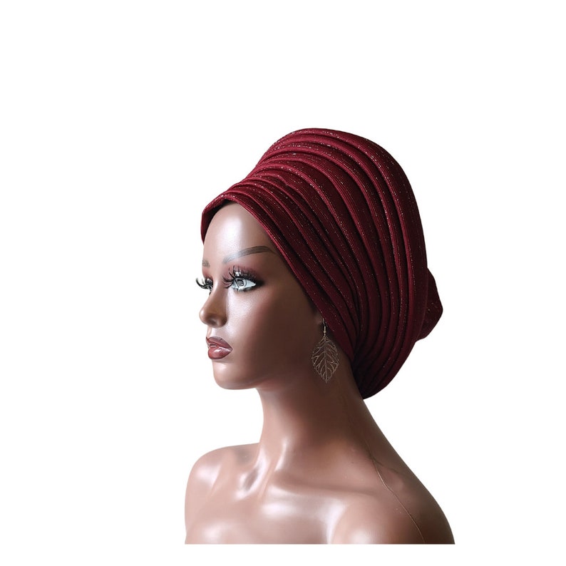 Handmade African Turban Gele Headwrap, Auto Gele, One Size Fits Most ...