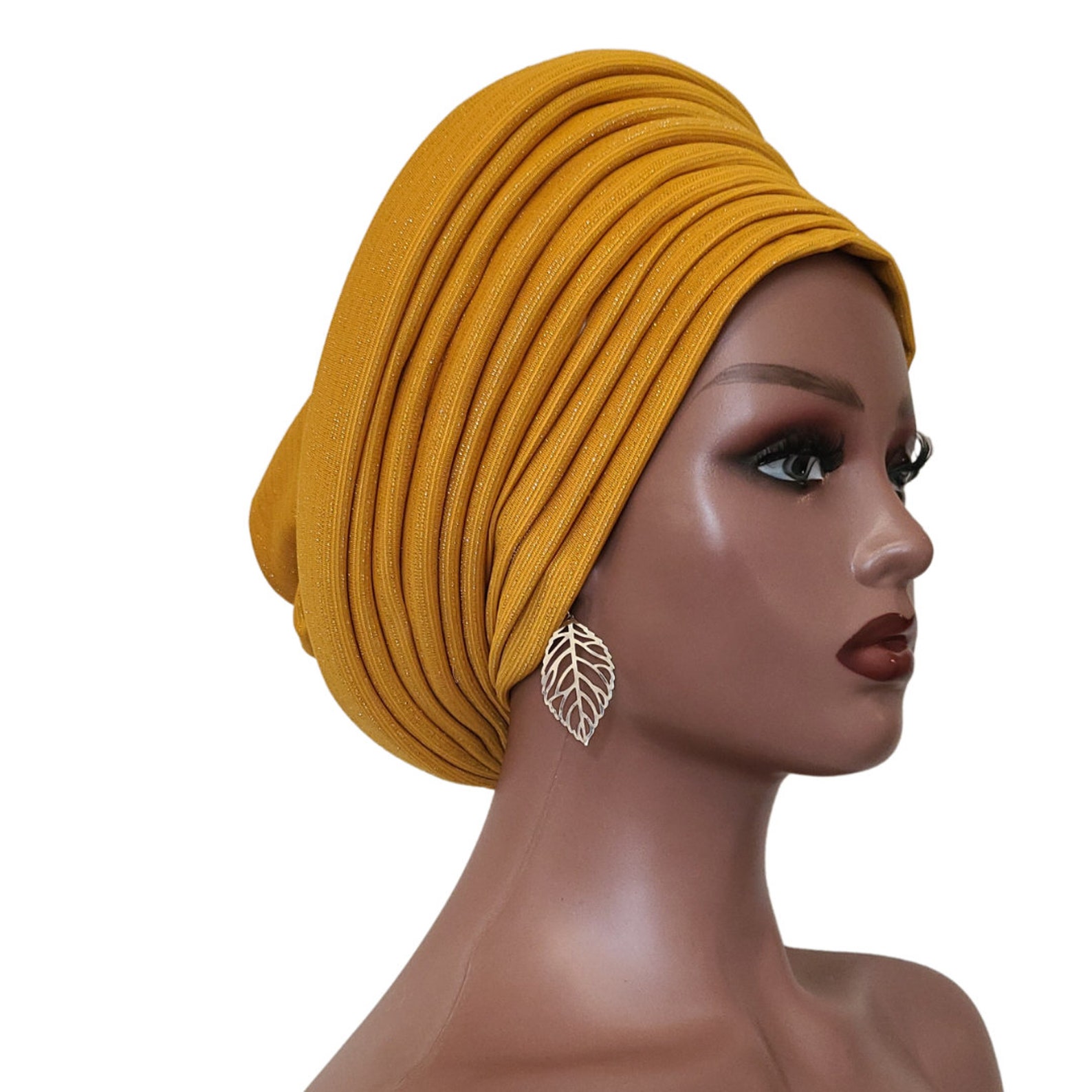 Handmade African Turban Gele Headwrap, Auto Gele, One Size Fits Most ...