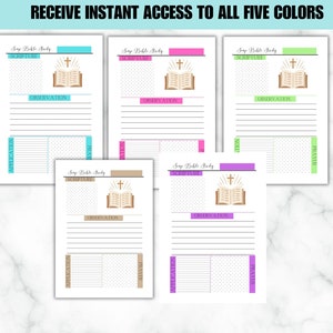 SOAP Bible Study Printable Template, Bible Study Digital Download ...