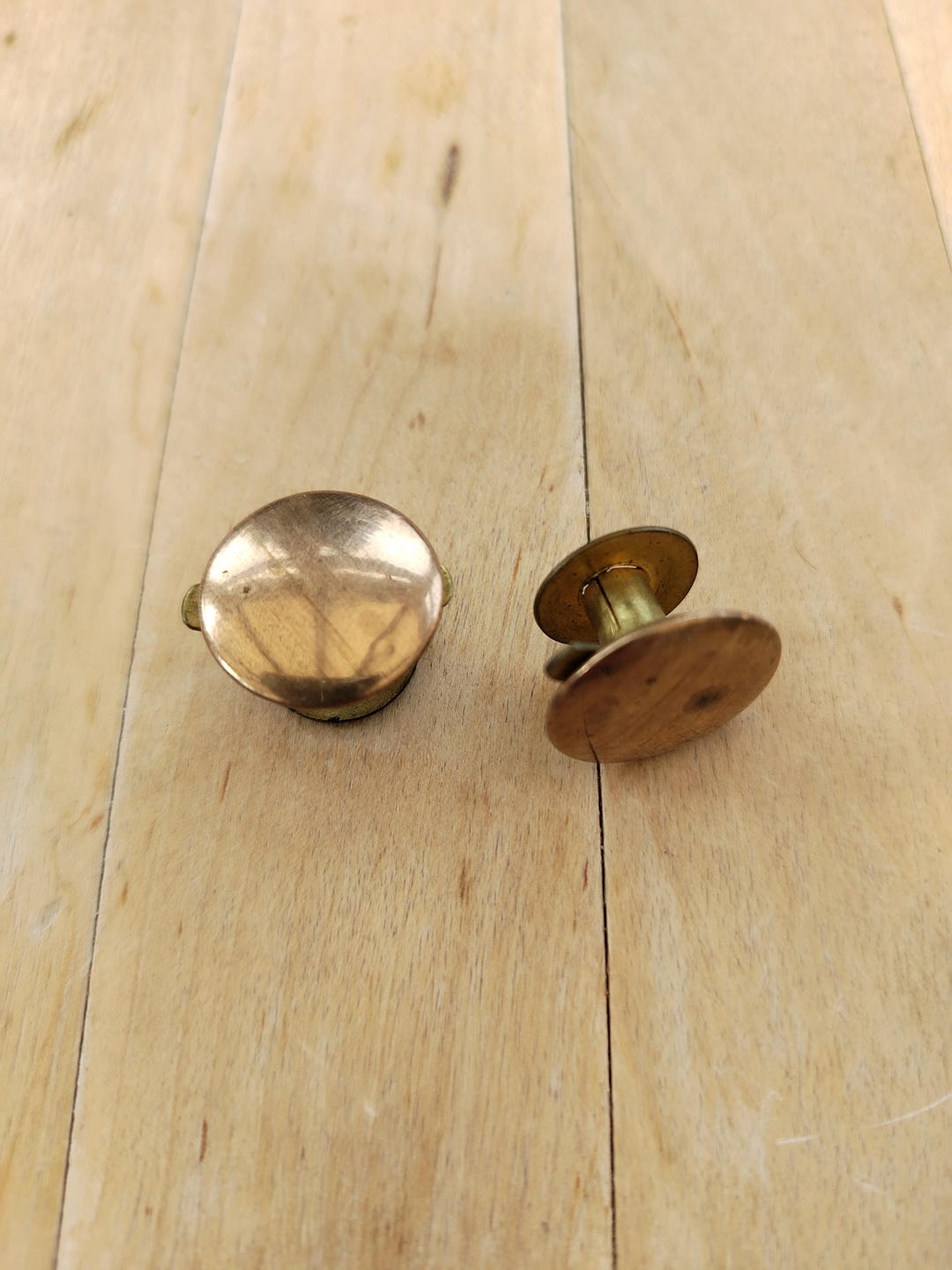 Classic Vintage 1960's Pair of Rose Gold Coloured Collar Studs ...