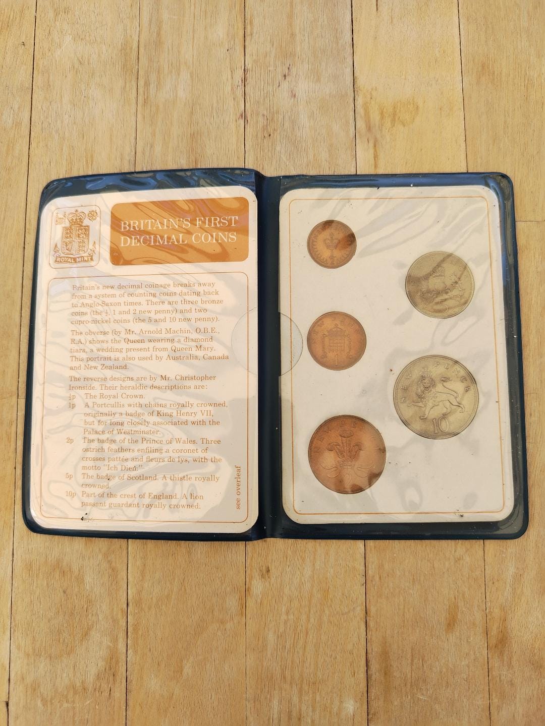 1970s Decimal Coin Set: Britain's First Coins in Blue Wallet - Etsy