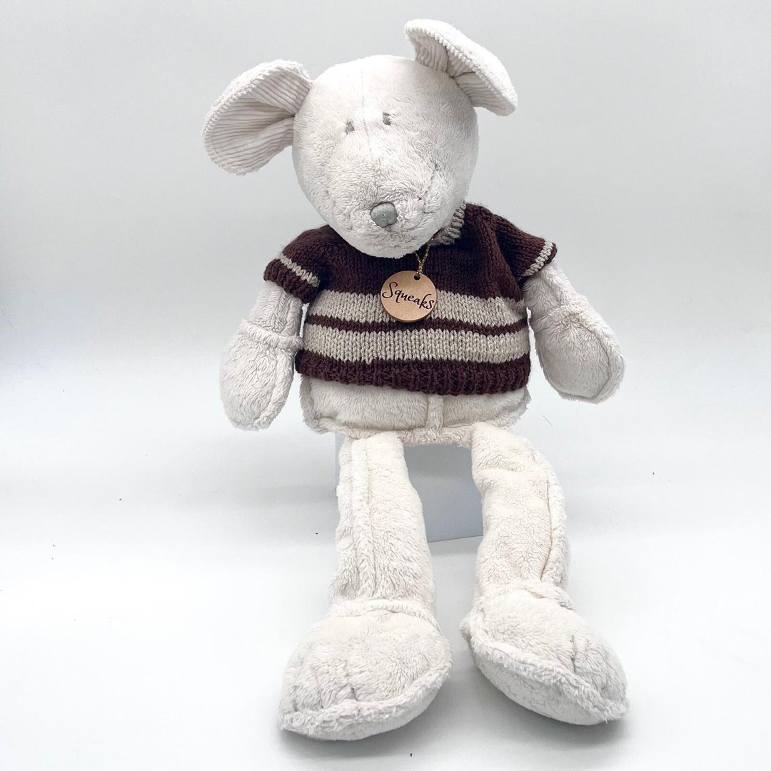 Squeaks the Mouse Upcycled Soft Toy by Second Hugs/ Mouse Soft Toy ...