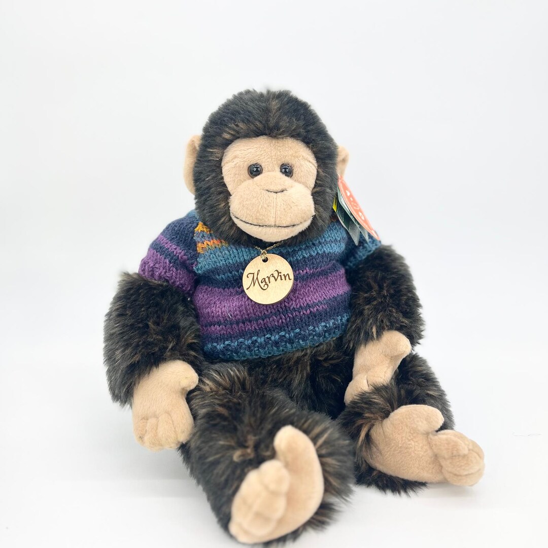 Marvin the Monkey Upcycled Soft Toy by Second Hugs / Recycled ...