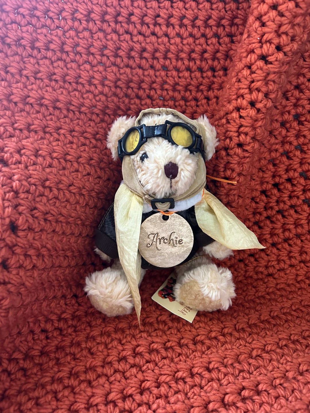 Archie the Bear Upcycled Soft Toy by Second Hugs/cuddly Toy/ - Etsy