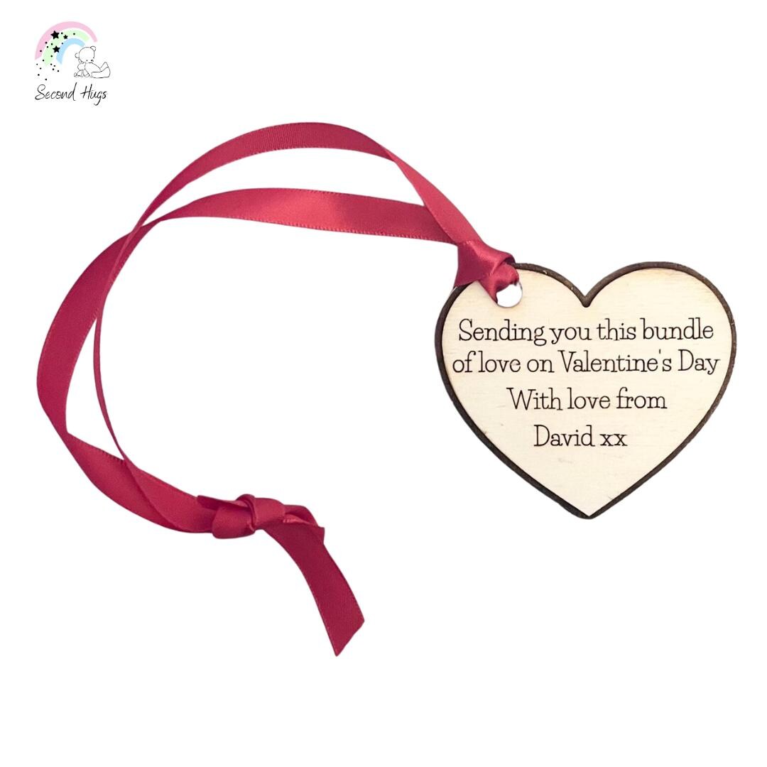 Personalised Wooden Gift Tag for Plushies – Custom Message Gift Tag to ...