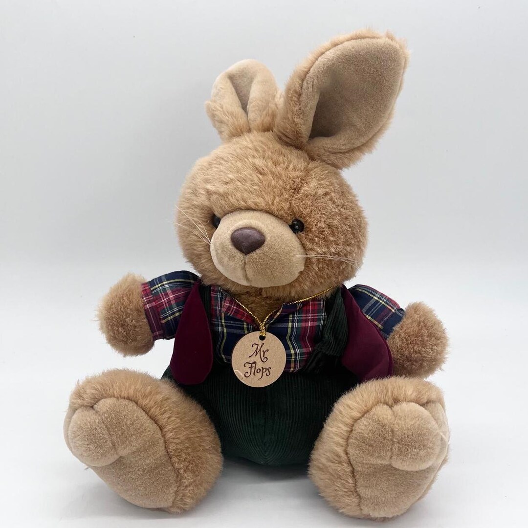 Mr Flops the Vintage Rabbit - Upcycled Soft Toy by Second Hugs / Recycled Sustainable Gift / Eco ...