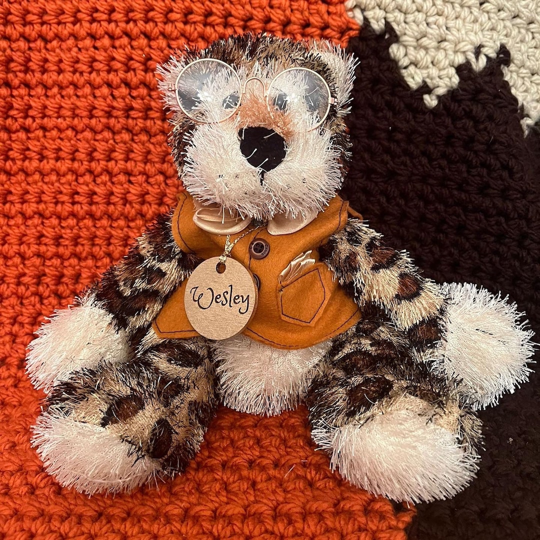 Wesley the Leopard Upcycled Soft Toy by Second Hugs/ Teddy Bear Soft ...