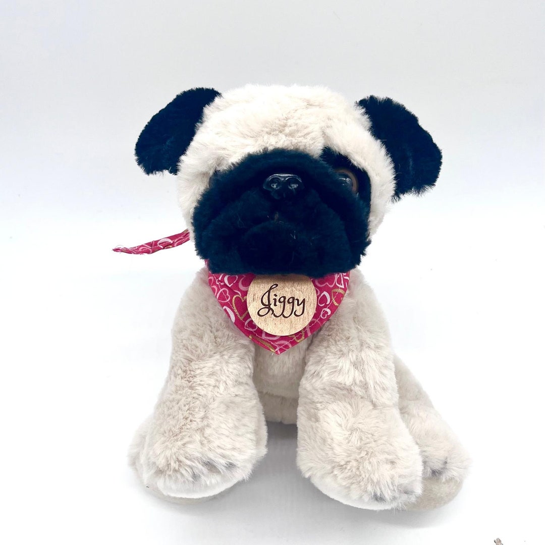Jiggy the Pug Upcycled Soft Toy by Second Hugs / Cuddly Toy / Dog Soft ...