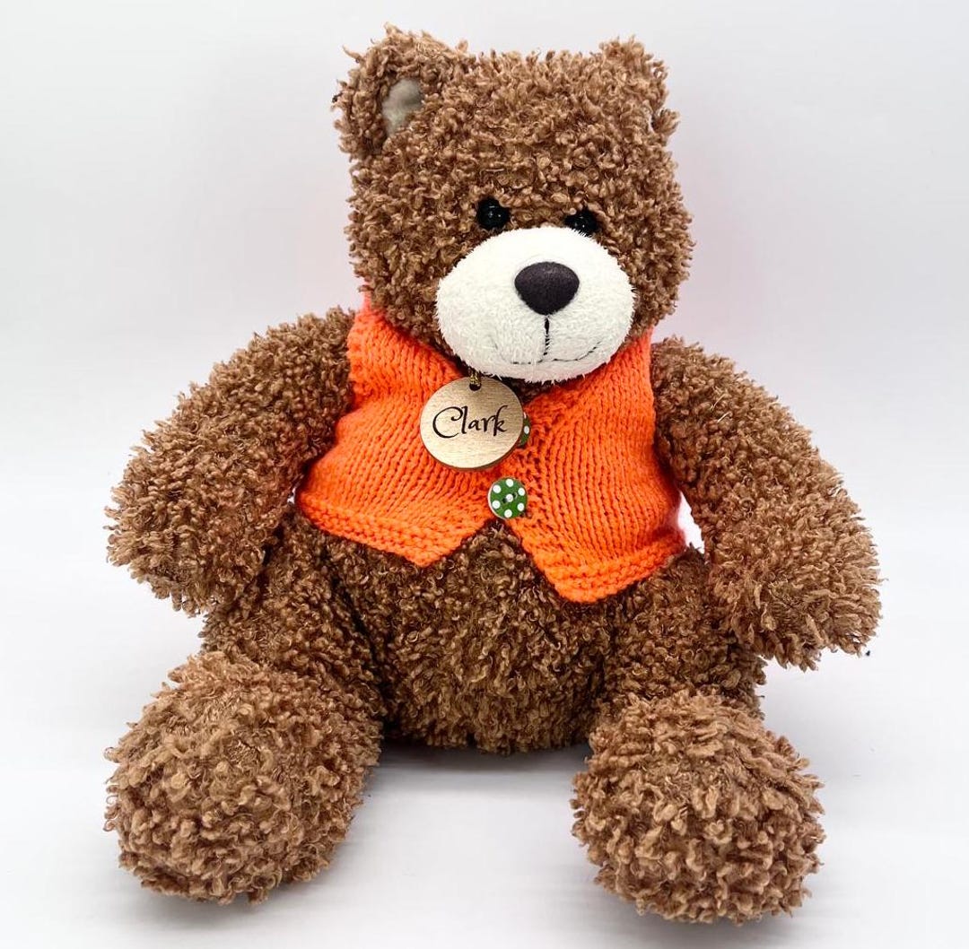 Clark the Bear Upcycled Soft Toy by Second Hugs / Recycled Sustainable ...