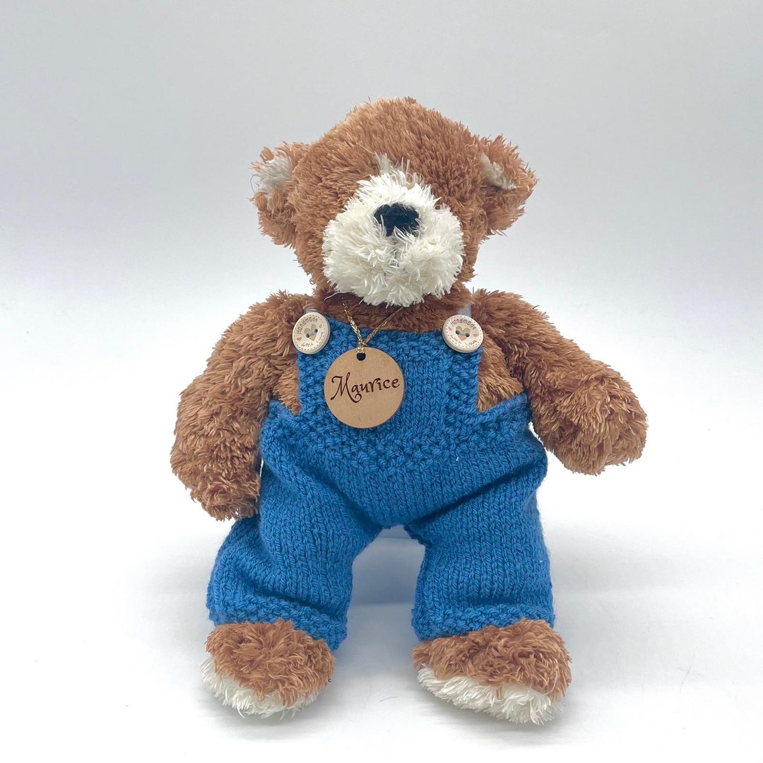 Maurice the Bear Upcycled Soft Toy by Second Hugs/ Teddy Bear Soft Toy ...