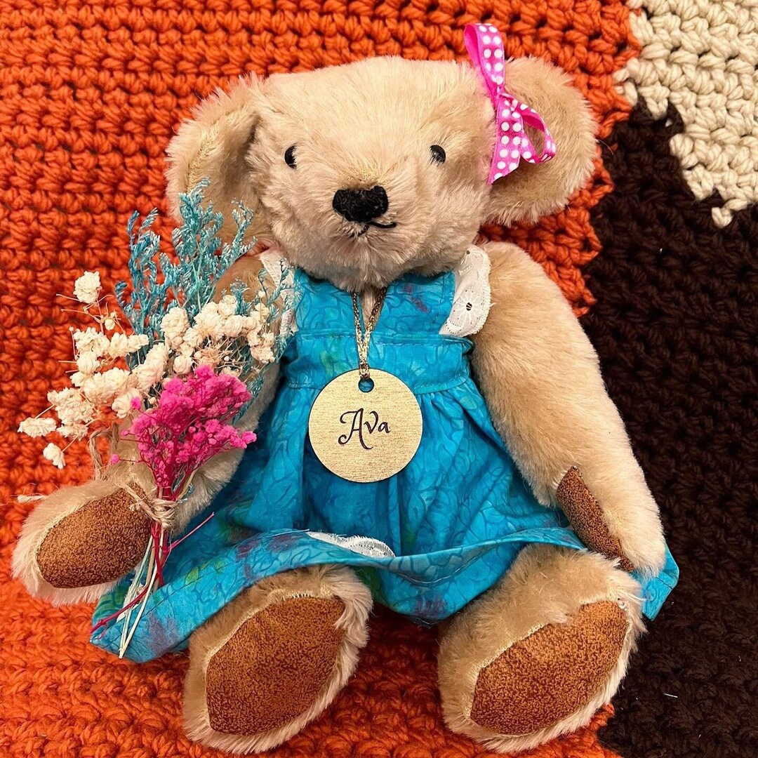 Ava the Bear Upcycled Soft Toy by Second Hugs/ Teddy Bear Soft Toy ...